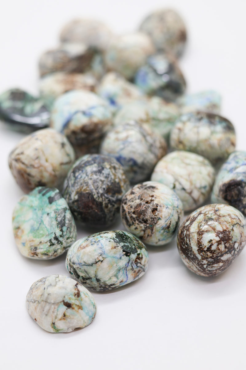 Azurite with Malachite Tumbled – Alchemy & Aura