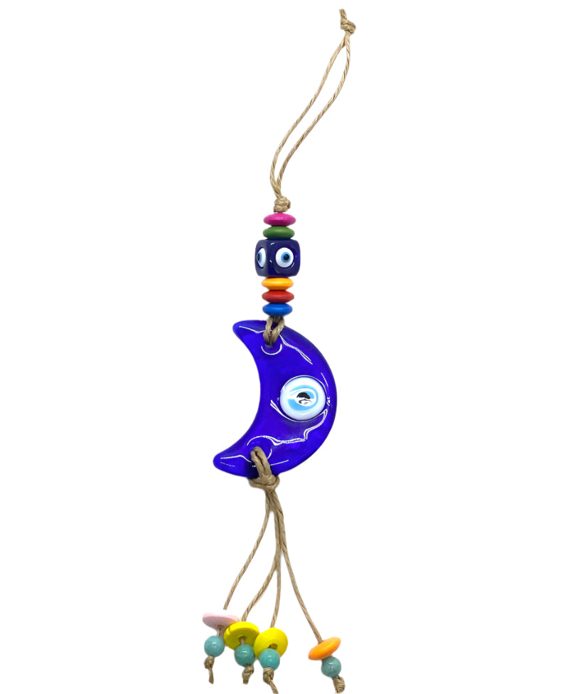 Evil Eye Crescent Moon Hemp Talisman – Alchemy & Aura