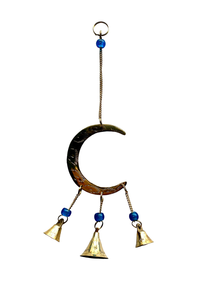 Crescent Moon Hanging Bells – Alchemy & Aura