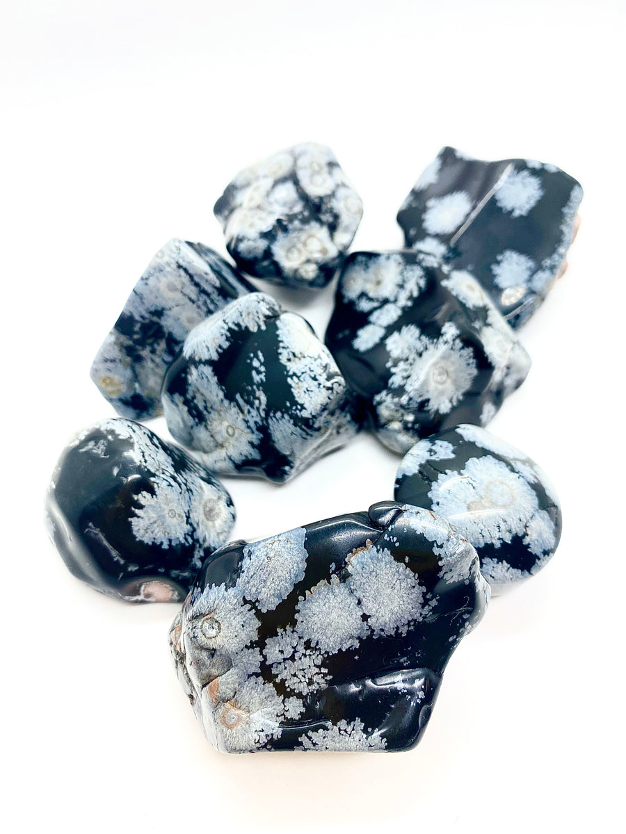 Snowflake Obsidian Freeform Pebble – Alchemy & Aura